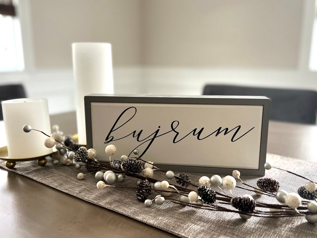 Bujrum Bosnian Welcome Sign | Wood Framed Sign | Welcome Decor | Home ...