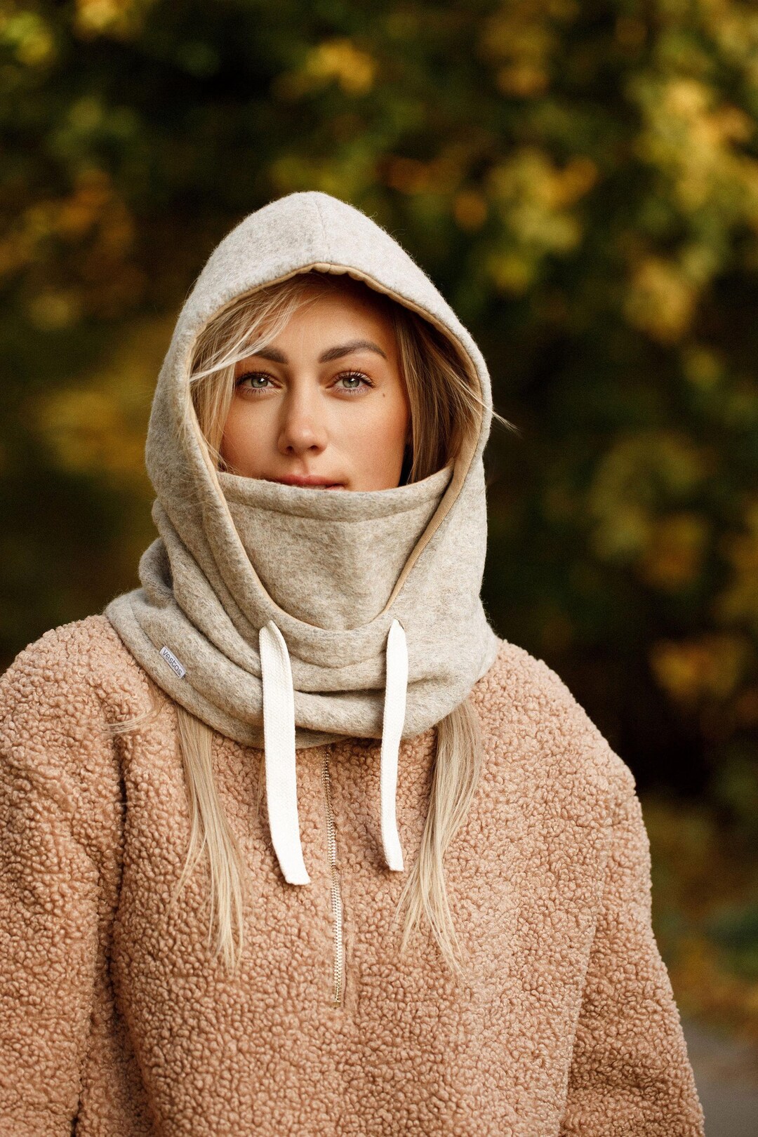 Handmade Wool Balaclava: Trendy Winter Hood With Cotton Lining - Etsy