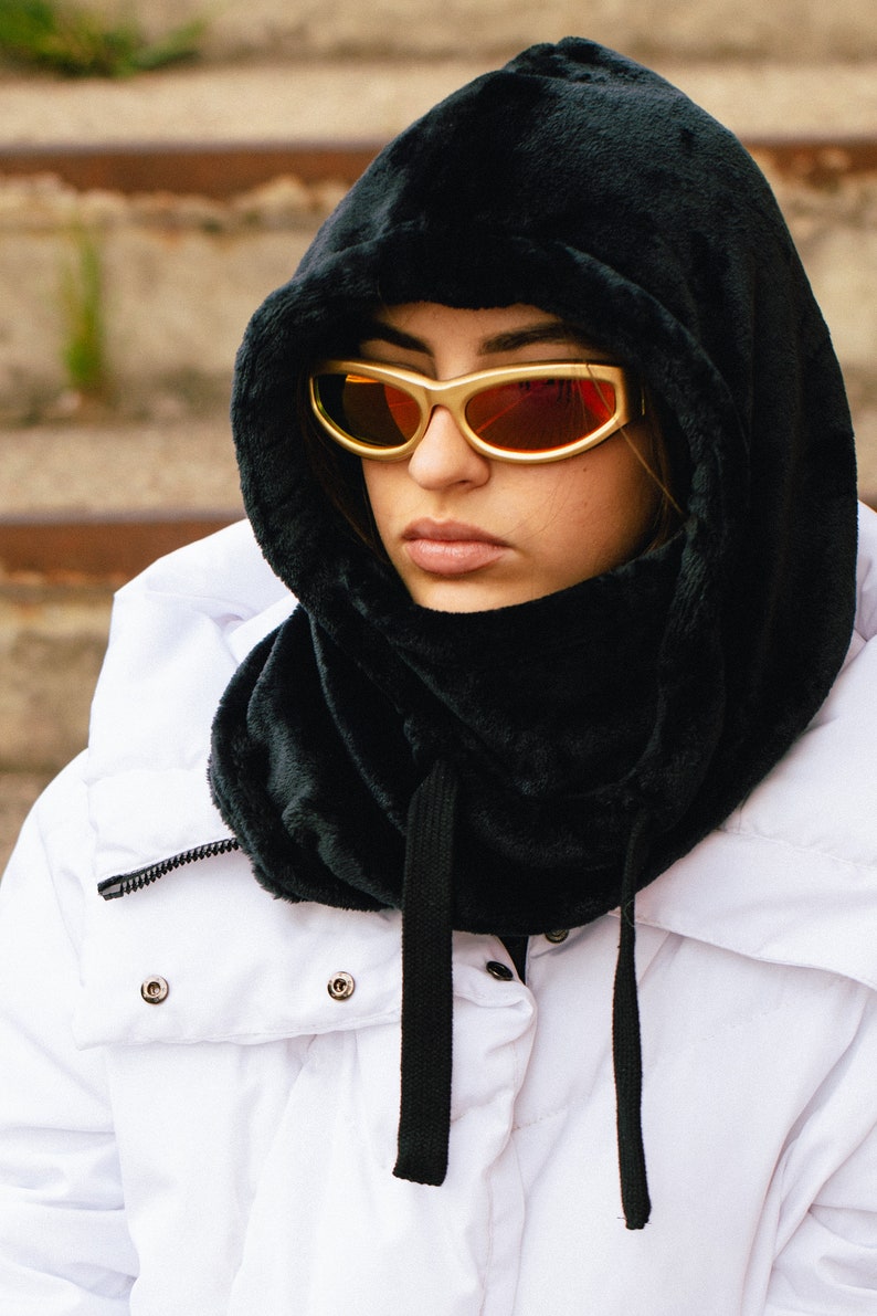 Sherpa Hood Helmet Compatible Warm Winter Hood for Ski, Snowboard. Cozy ...