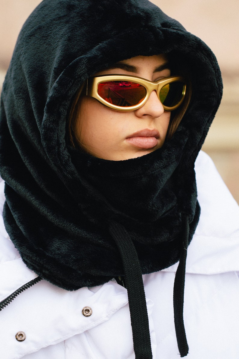 Trendy Fleece Balaclava. Sherpa Hood Helmet Compatible Warm Winter Hood ...