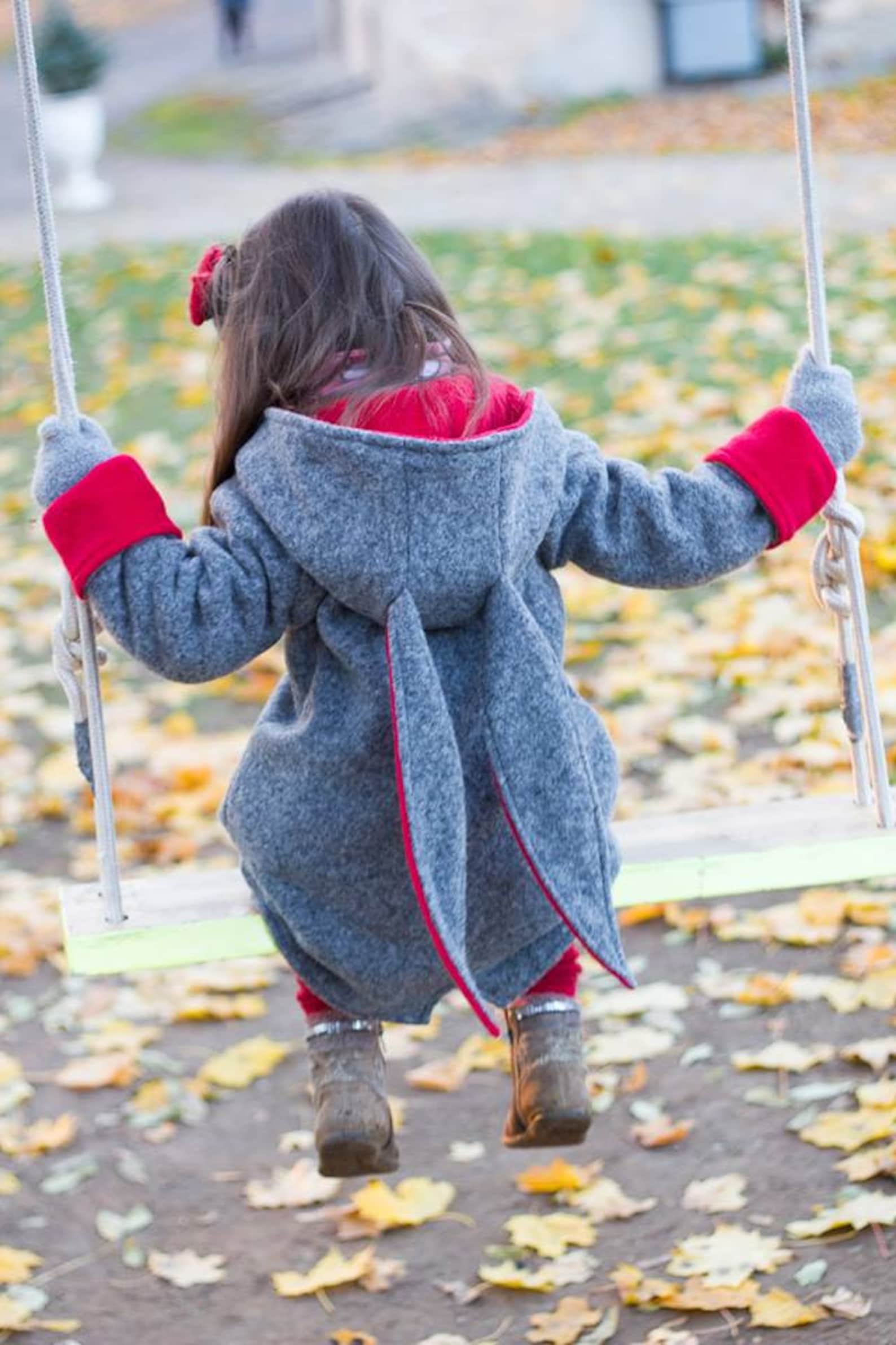 Bunny Ears Coat Wool Coat for Kids Toddler Gift Wool Coat - Etsy