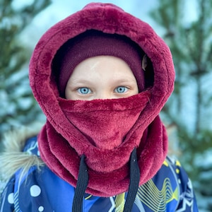 Trendy Fleece Balaclava for Kids. Hood - Helmet Compatible - Warm ...
