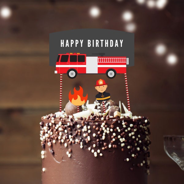 Fireman Theme Birthday - Etsy