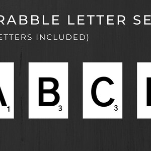Scrabble Letters Alphabet Set A-Z Black and White Printable Art - Etsy