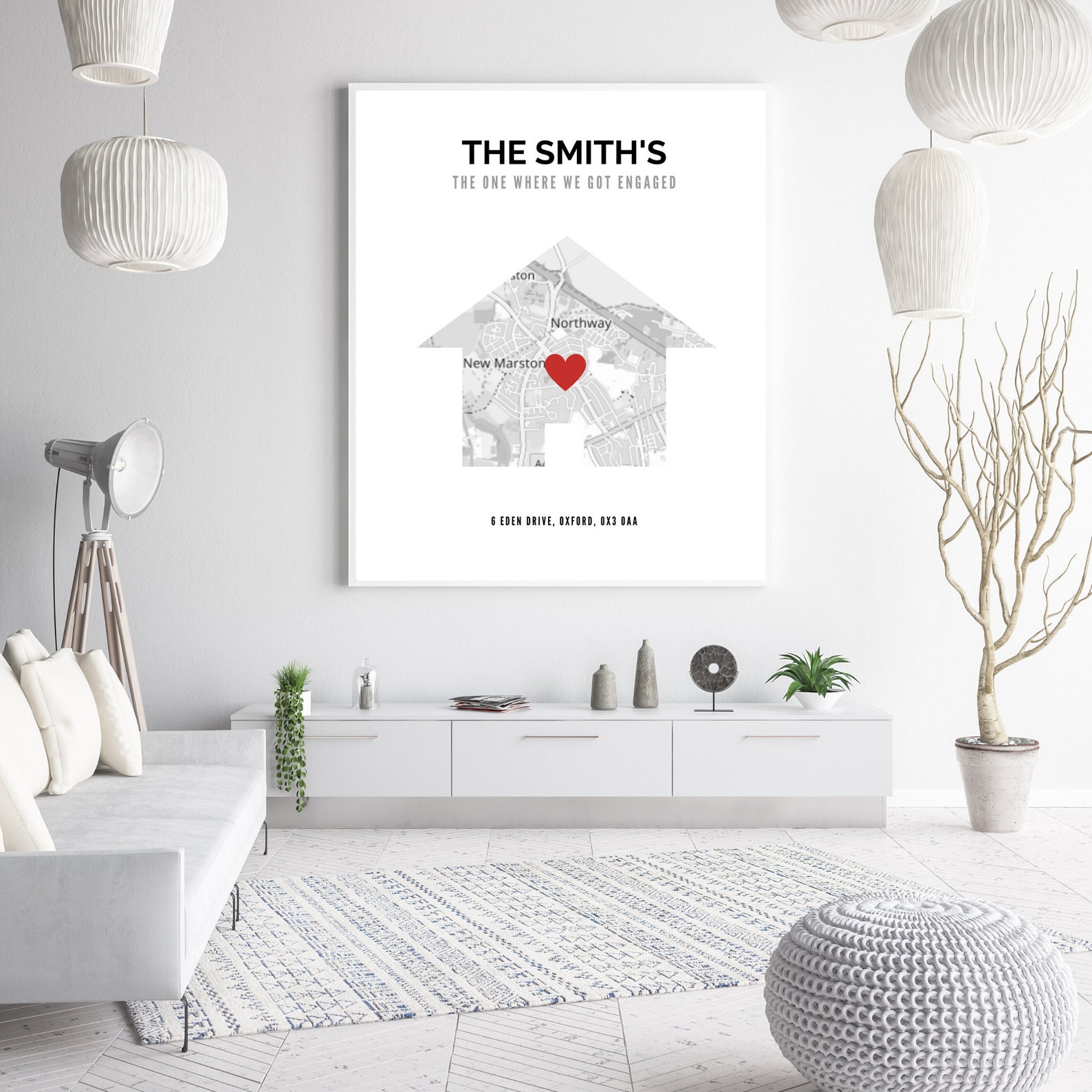 Our First Home Map Print, Digital Download, Personalized Home Map Gift ...