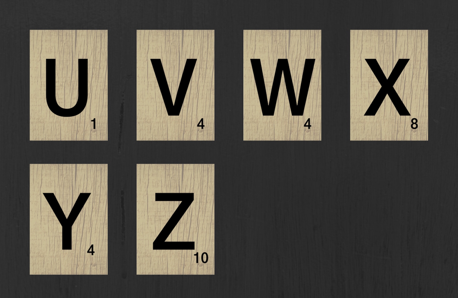 Scrabble Letters Alphabet Set A-Z Wooden Printable Art - Etsy