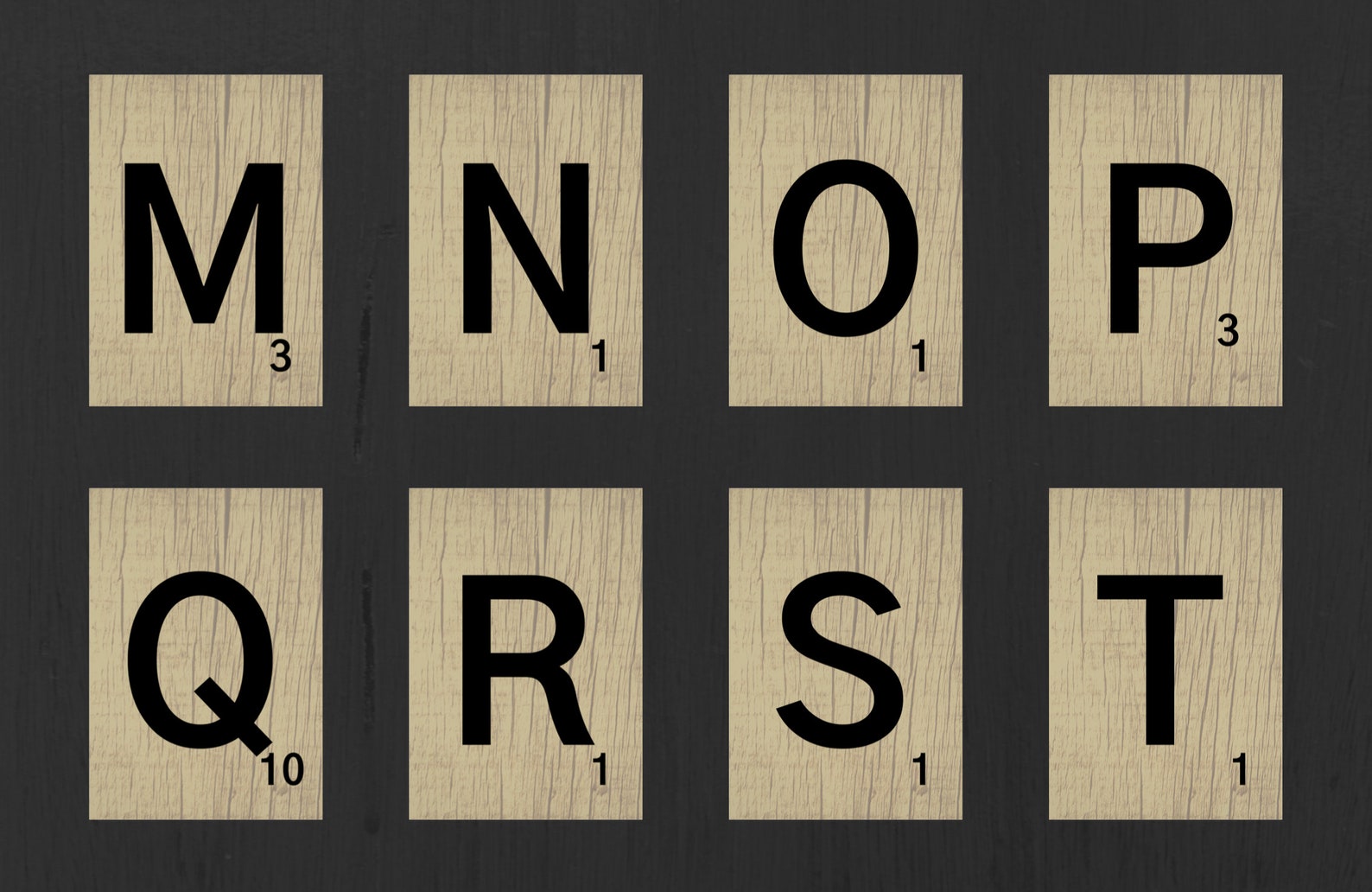 Scrabble Letters Alphabet Set A-Z Wooden Printable Art - Etsy