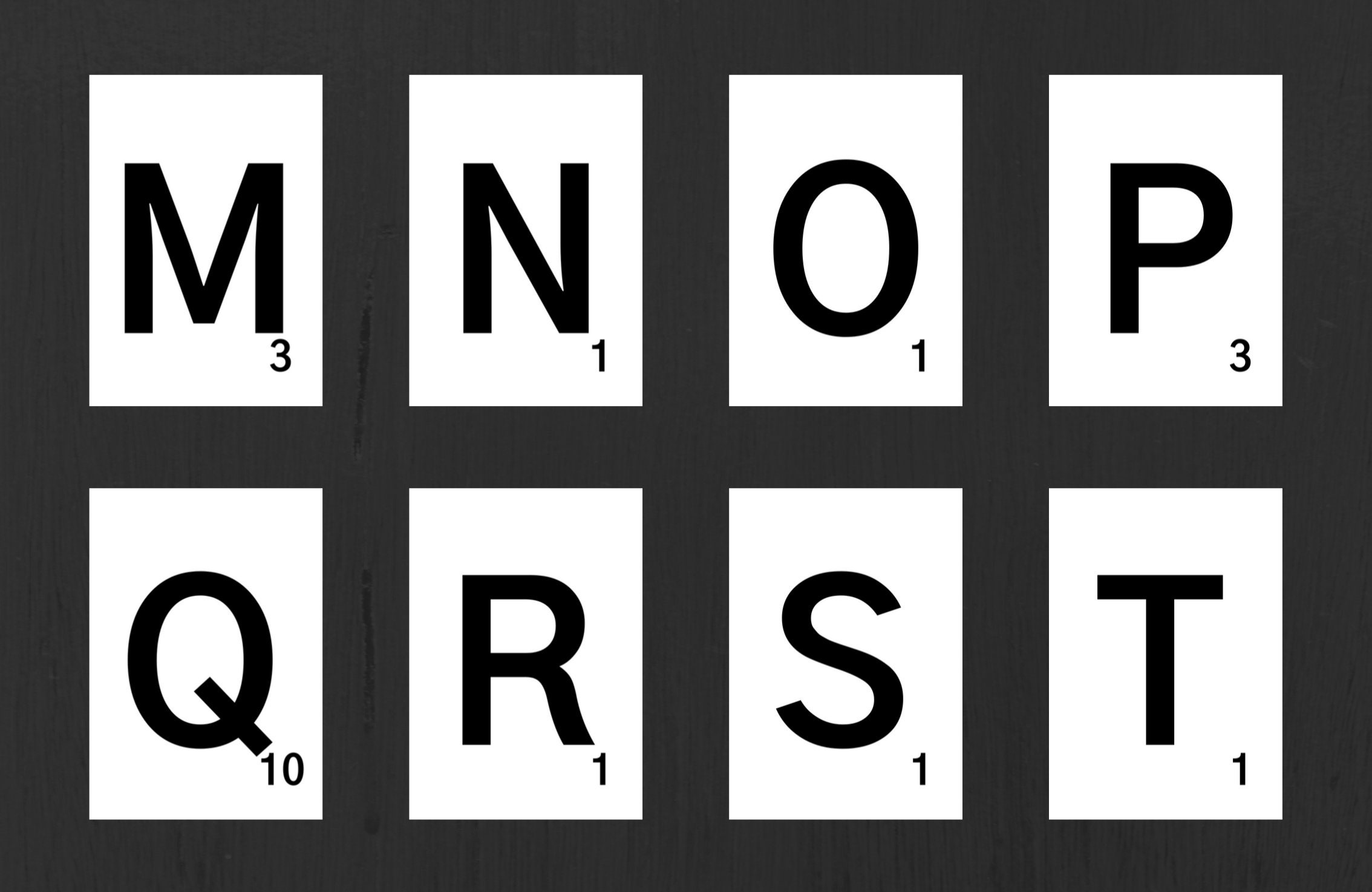 Scrabble Letters Alphabet Set A-Z Black and White Printable - Etsy