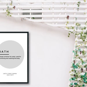 My First Word Print, First Word - Custom Printable Art - Etsy