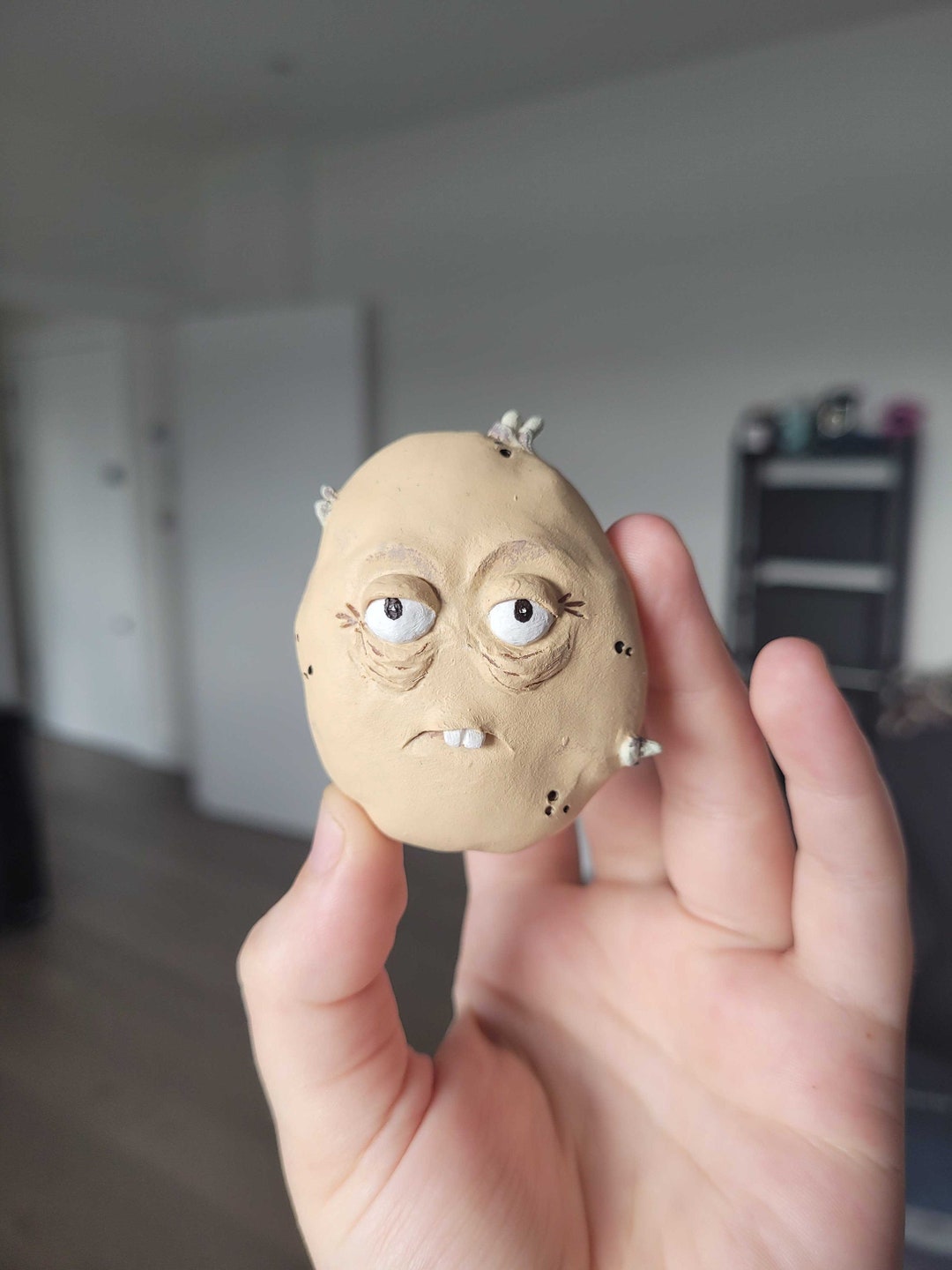 High Couch Potato Clay Fridge Magnet Sculpture - Etsy