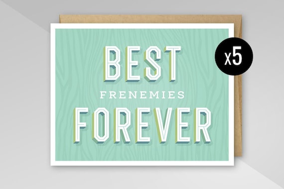 Best Frenemies Card Set W/ Envelopes 5-pack | Etsy