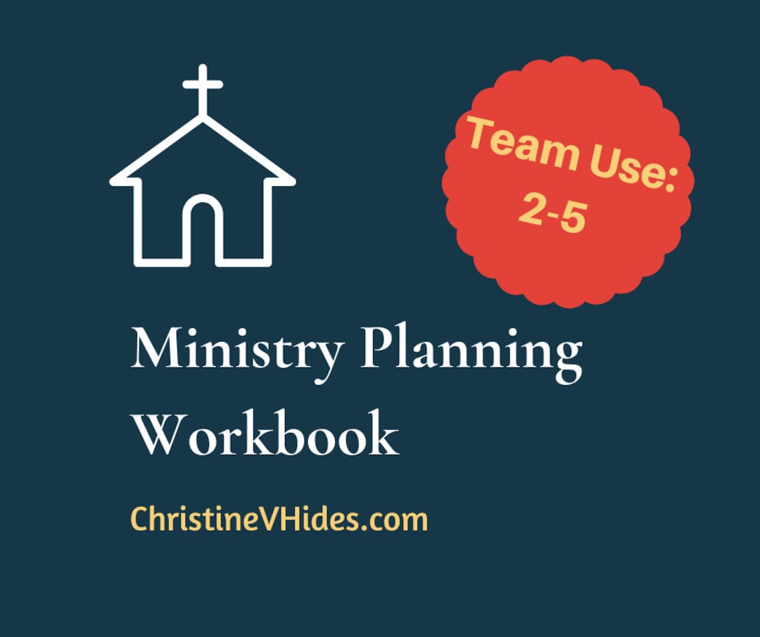 Ministry Planning Workbook - Small Team Use - Etsy