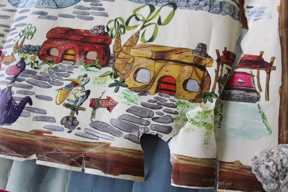 Flintstones - History of Bedrock Poster by J.R. Wainwright - 1970 - Etsy