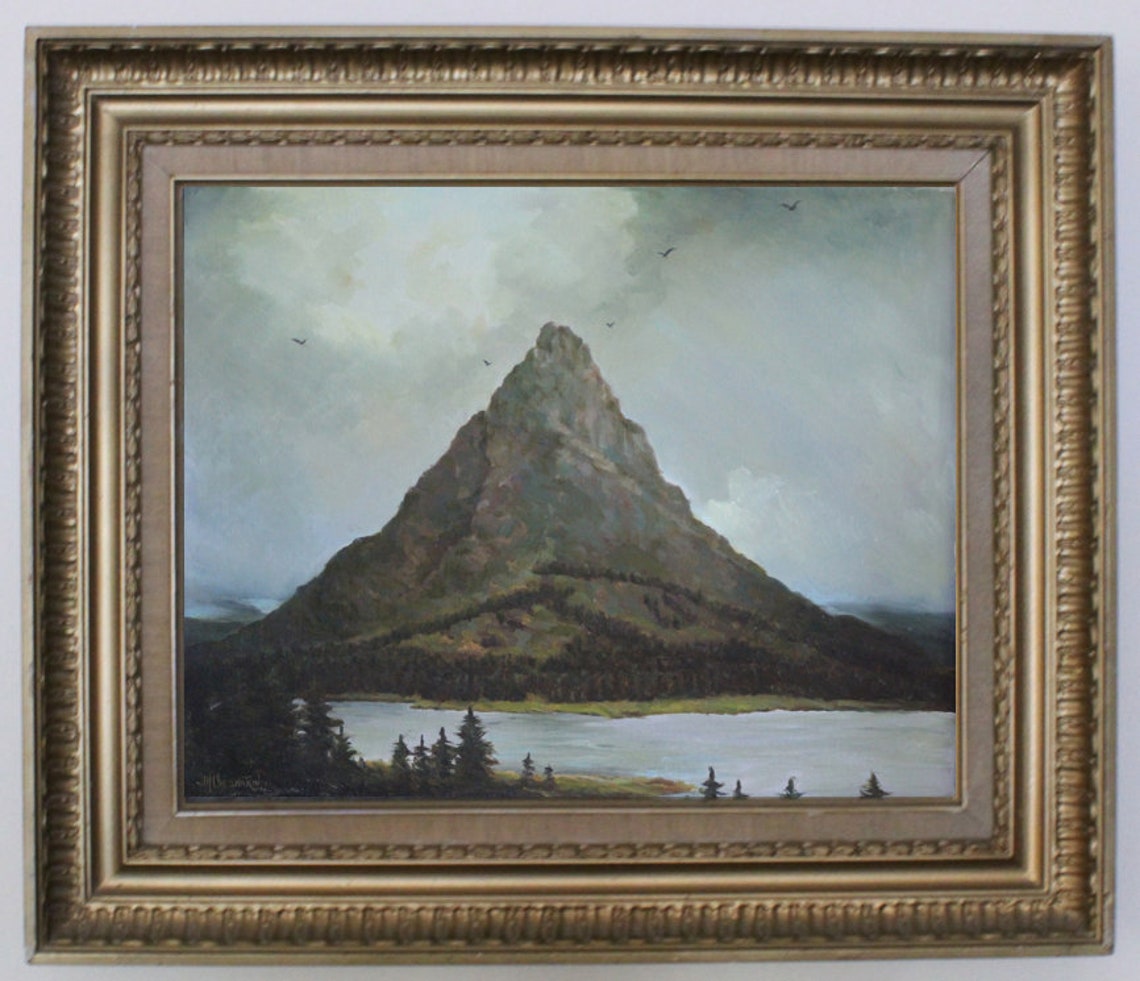 Original Oil Painting of Mount Grinnell (glacier National Park) by ...