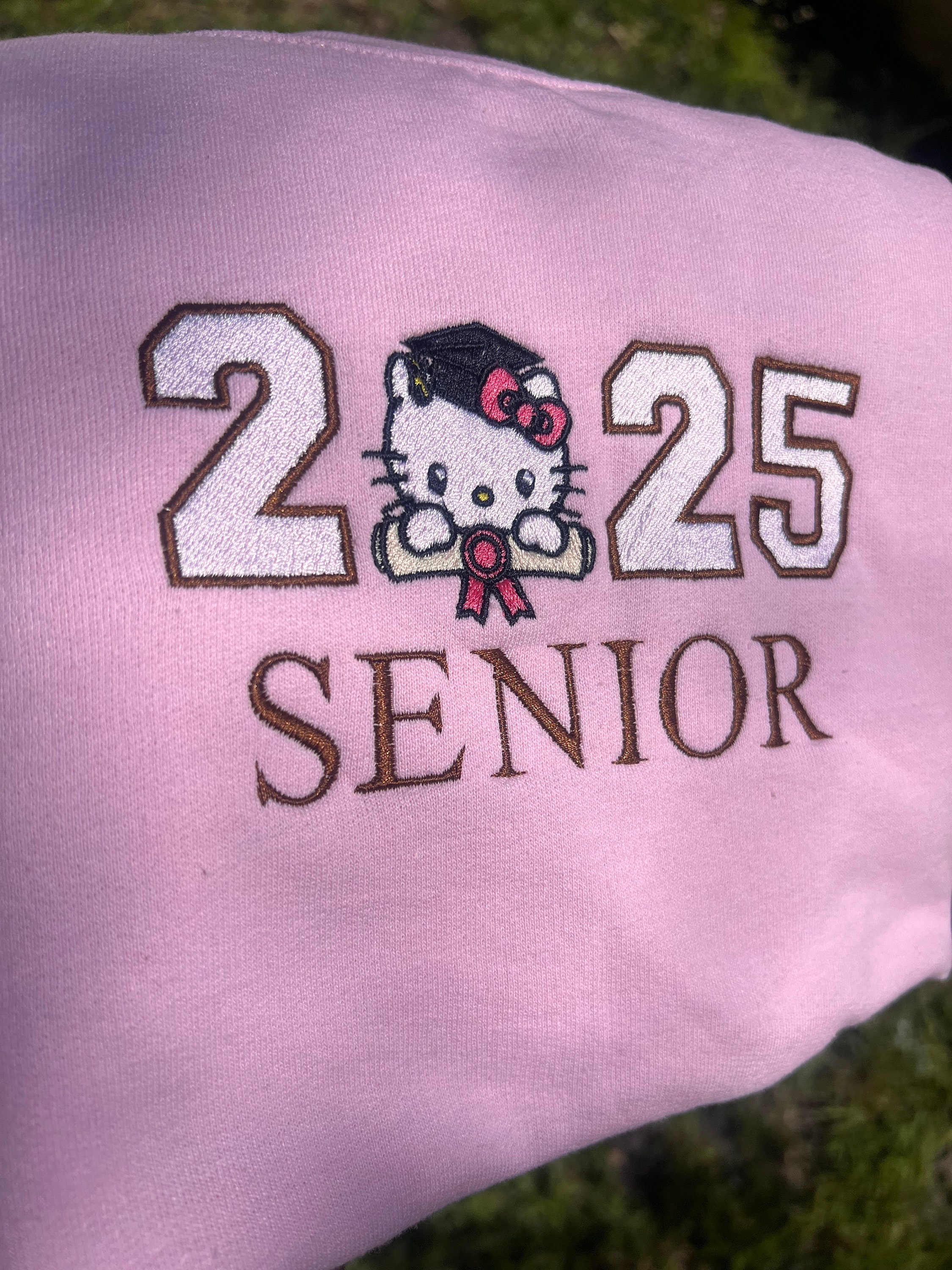 Hello Kitty Grad | Personalize Year | Embroidered Crewneck Sweatshirt ...