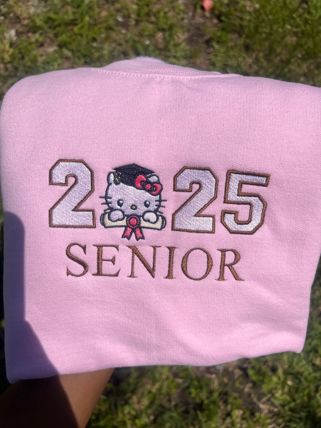Hello Kitty Grad | Personalize Year | Embroidered Crewneck Sweatshirt ...