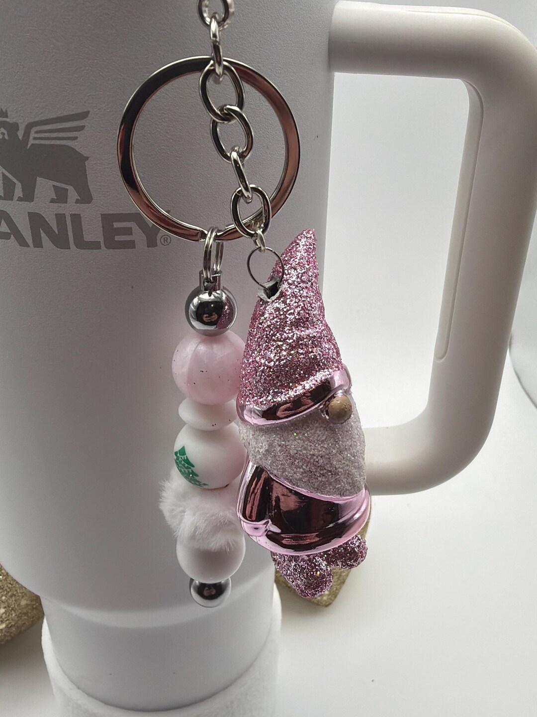 Pink Gnome Straw Charm | Stanley Cup Accessories | Christmas Themed ...