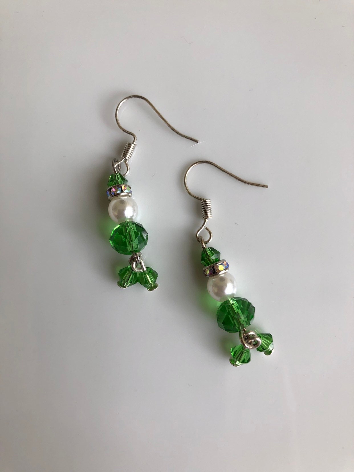Christmas Elf Earrings on Sterling Silver Findings