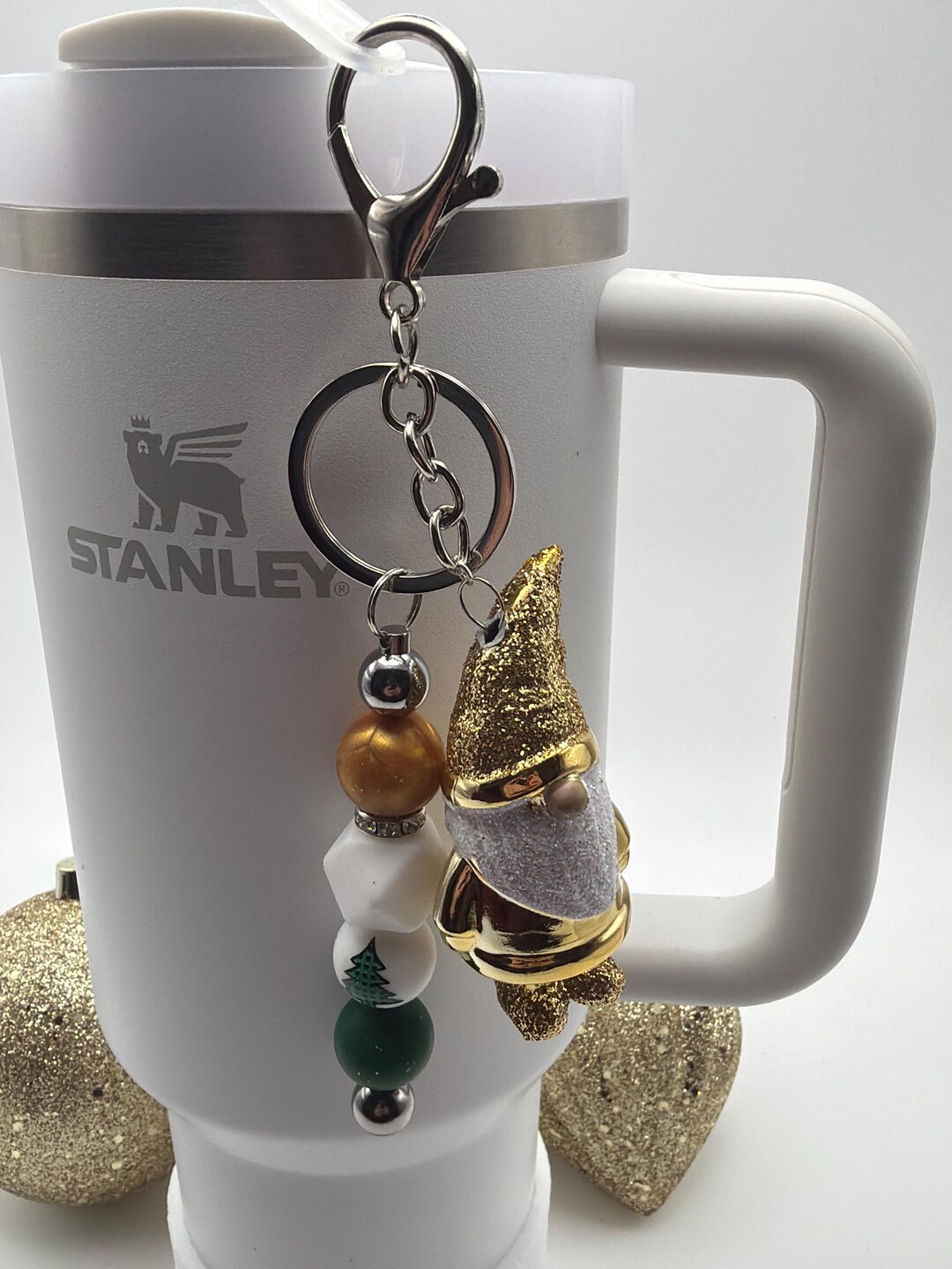 Gold Gnome Straw Charm | Stanley Cup Accessories | Christmas Themed ...