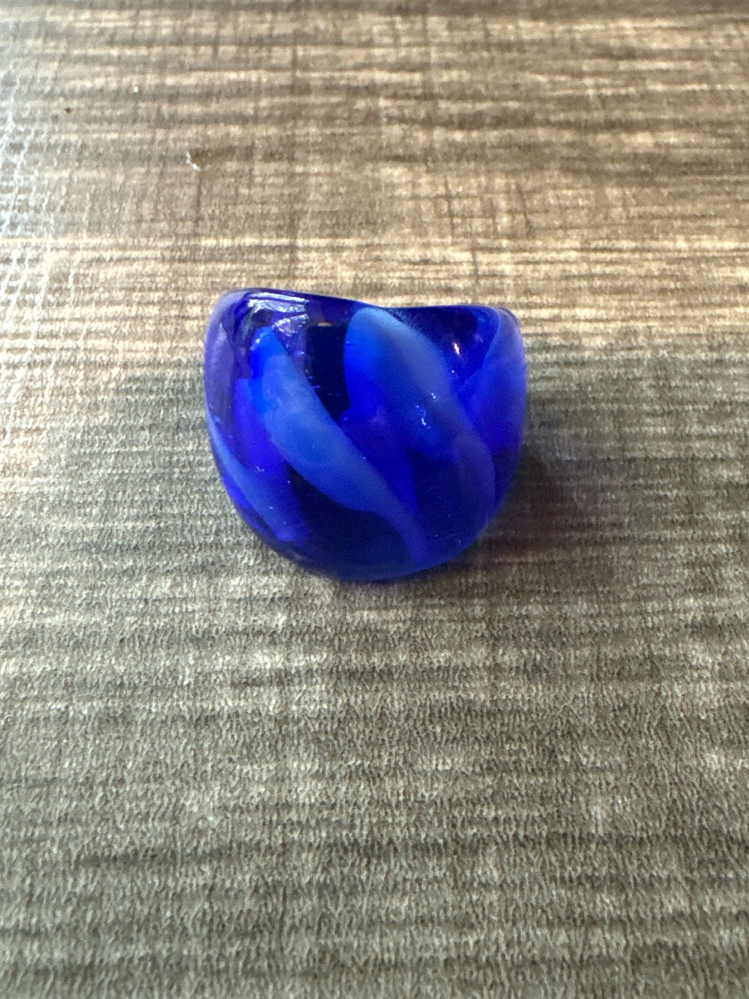 Blue/white Murano Glass Ring Murano Glass Ring - Etsy