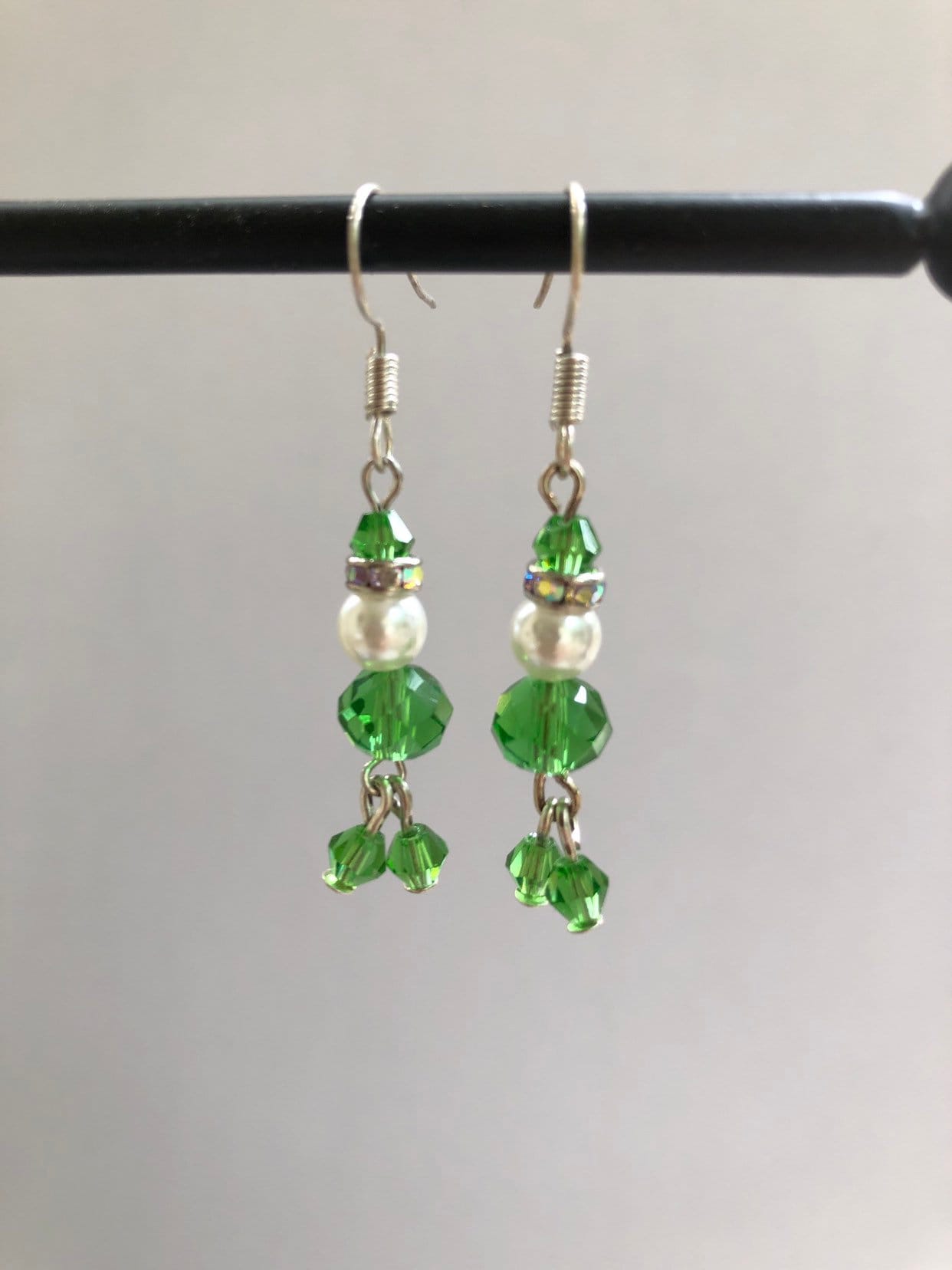 Christmas Elf Earrings on Sterling Silver Findings