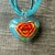 Dual Swirl Heart Pendant Necklace Glass Heart Pendant Swirl Heart ...