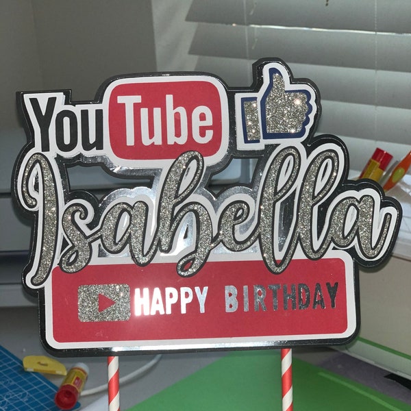Youtube Cupcake Topper - Etsy