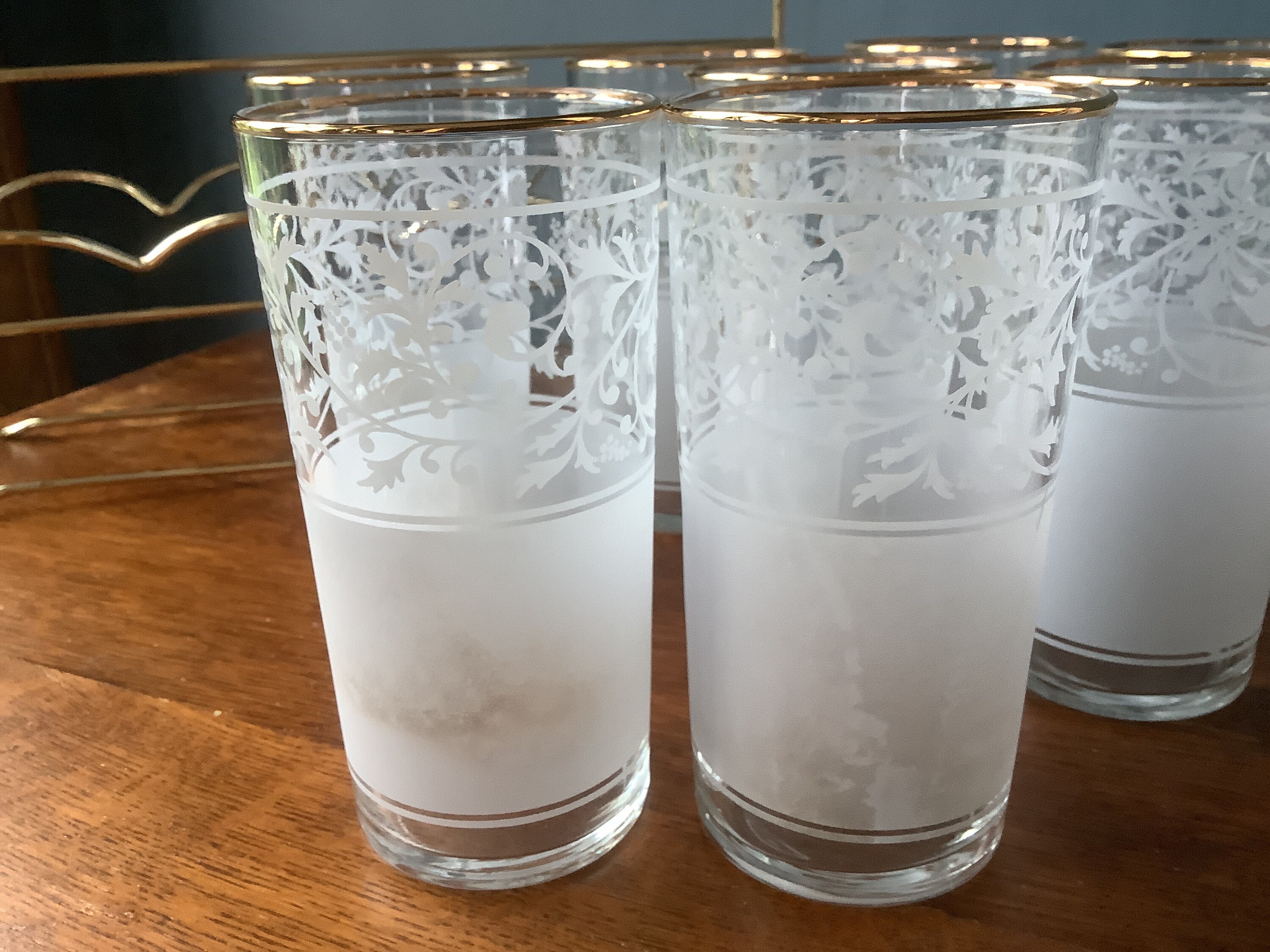 Vintage Libby Fold up Caddy and Eight Alexandra Glasses/beverage Caddy ...