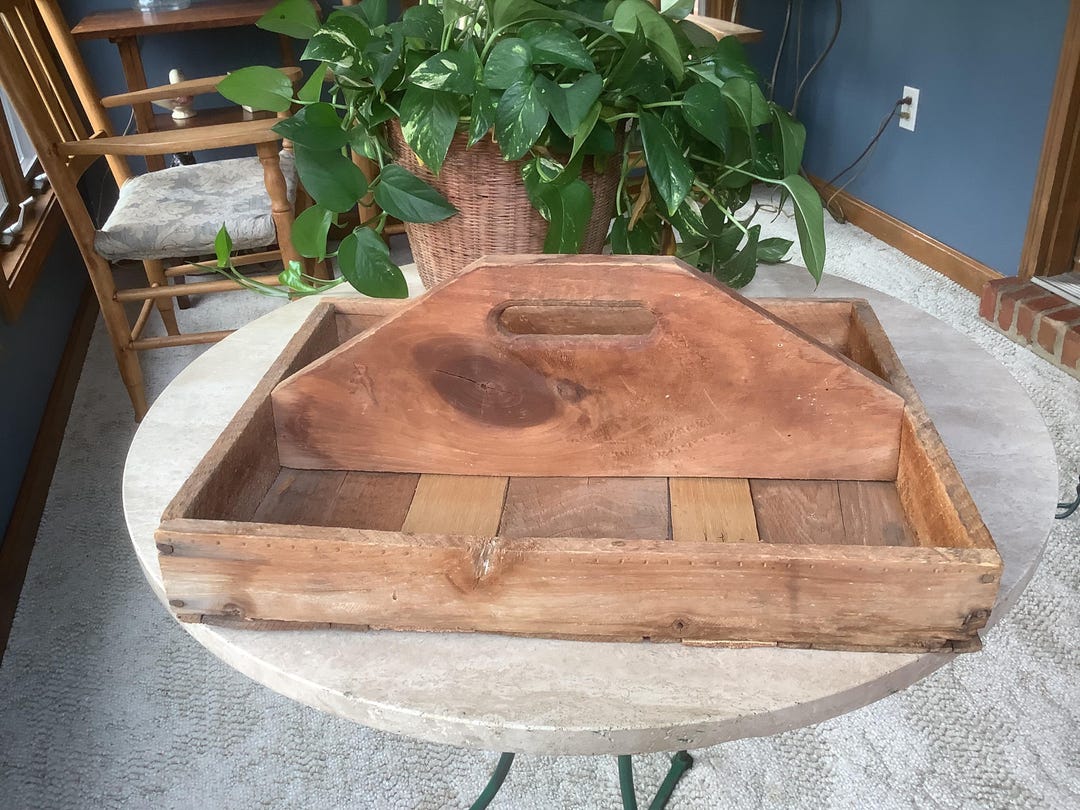 Vintage Rustic Wooden Caddy/primitive Berry Box Caddy - Etsy