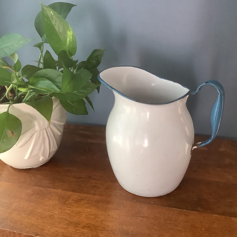 White Enamelware - Etsy