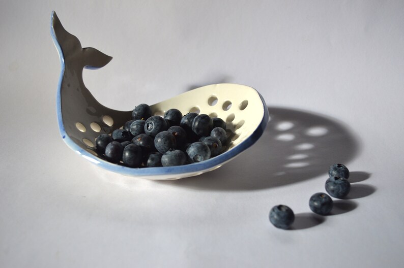 Whale Strainer, Small Handmade Colander, Ceramic Strainer, Fruit ...