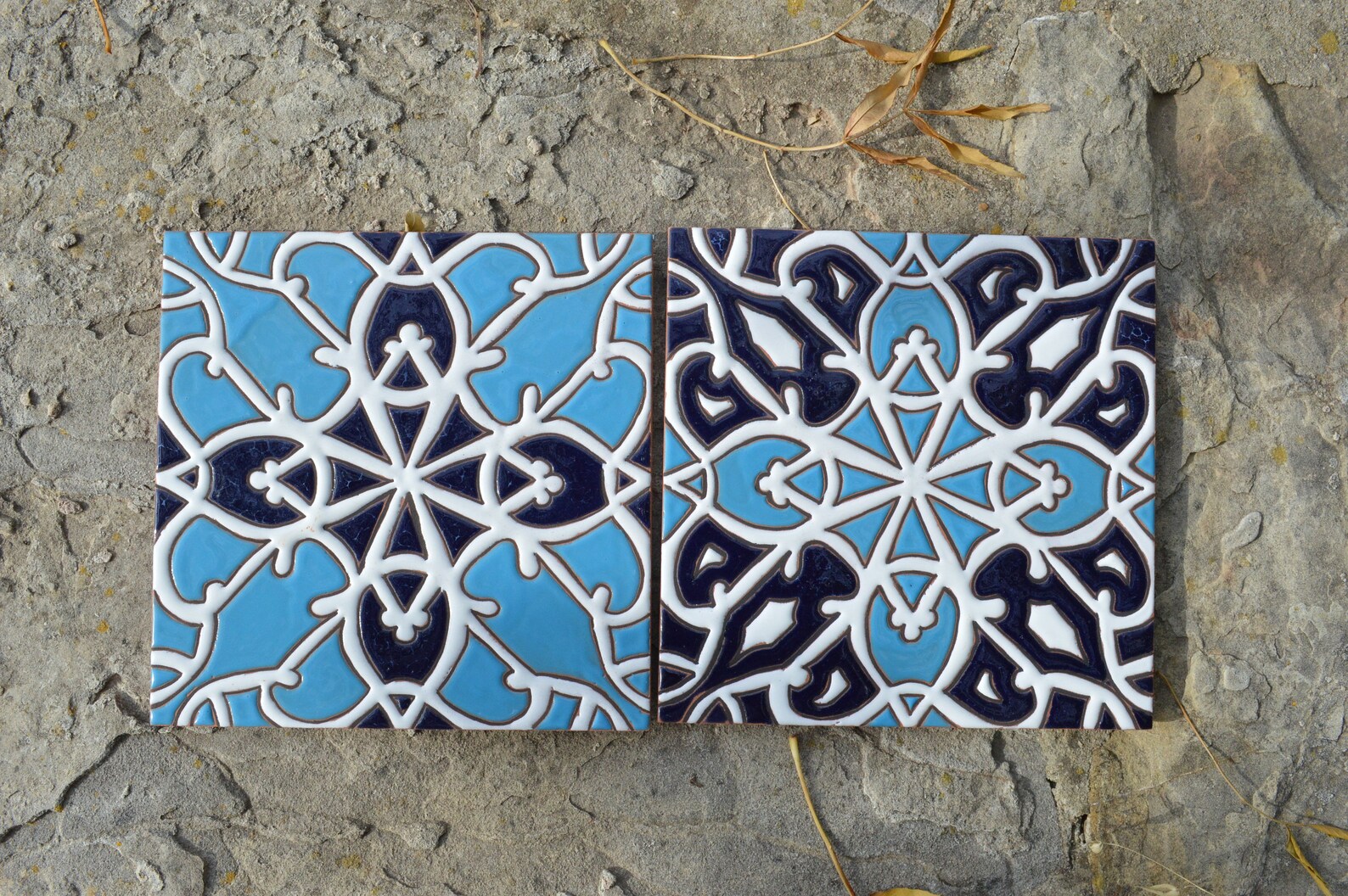 Autentic Handpainted Spanish Tiles Geometric Andalusi Design - Etsy