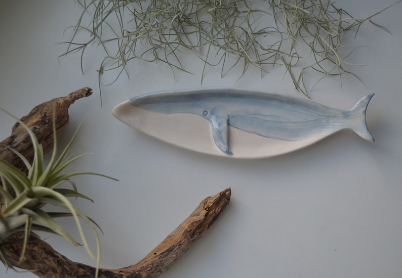 Ceramic Whale Plate, Fin Whale Vessel, Whale Jewelry Holder, Spoon ...