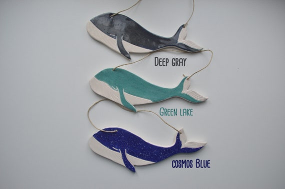 Ceramic Blue Whale Whale Wall Decoration Ocean Design Blue | Etsy