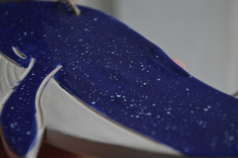 Ceramic Blue Whale Whale Wall Decoration Ocean Design Blue | Etsy