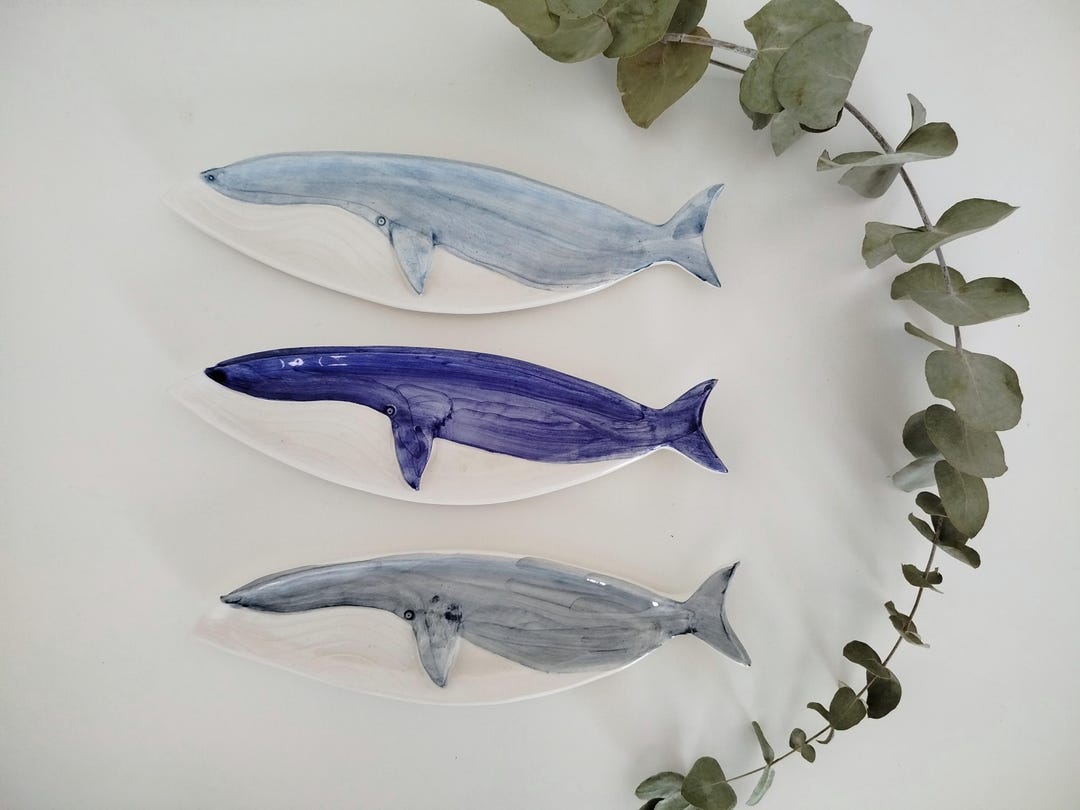 Ceramic Whale Plate, Fin Whale Vessel, Whale Jewelry Holder, Spoon ...