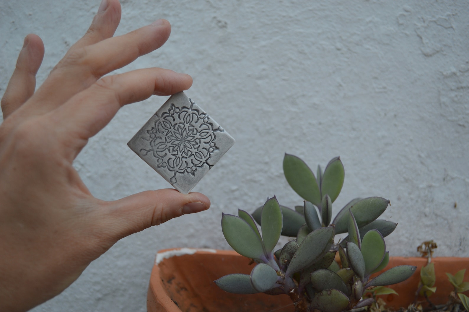 Small Ceramic Grey Tiles Handmade Spanish Tiles Ceramic - Etsy