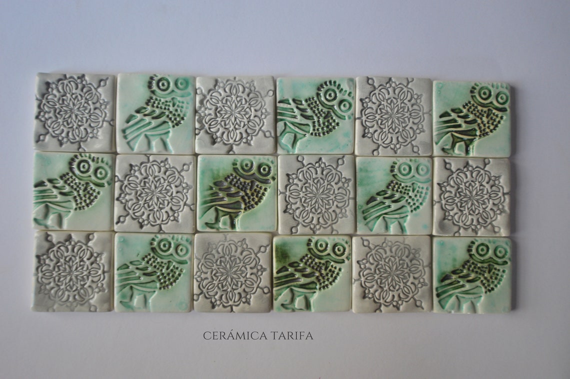 Small Ceramic Grey Tiles Handmade Spanish Tiles Ceramic - Etsy