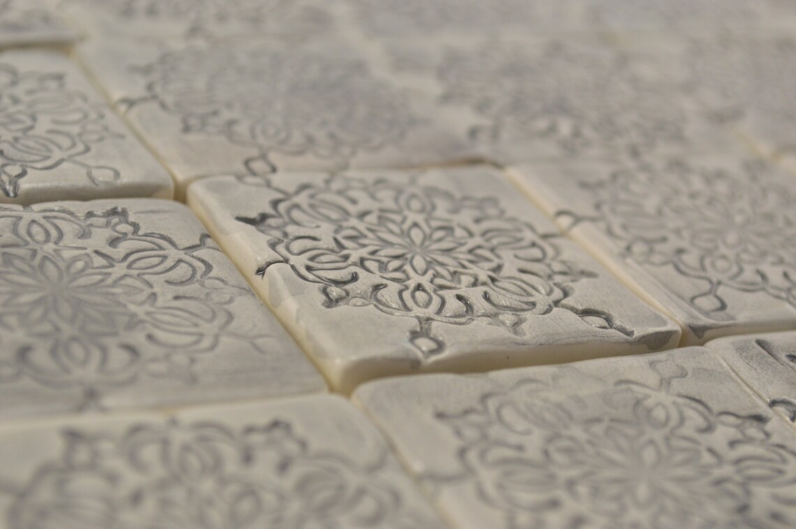 Small Ceramic Grey Tiles Handmade Spanish Tiles Ceramic - Etsy