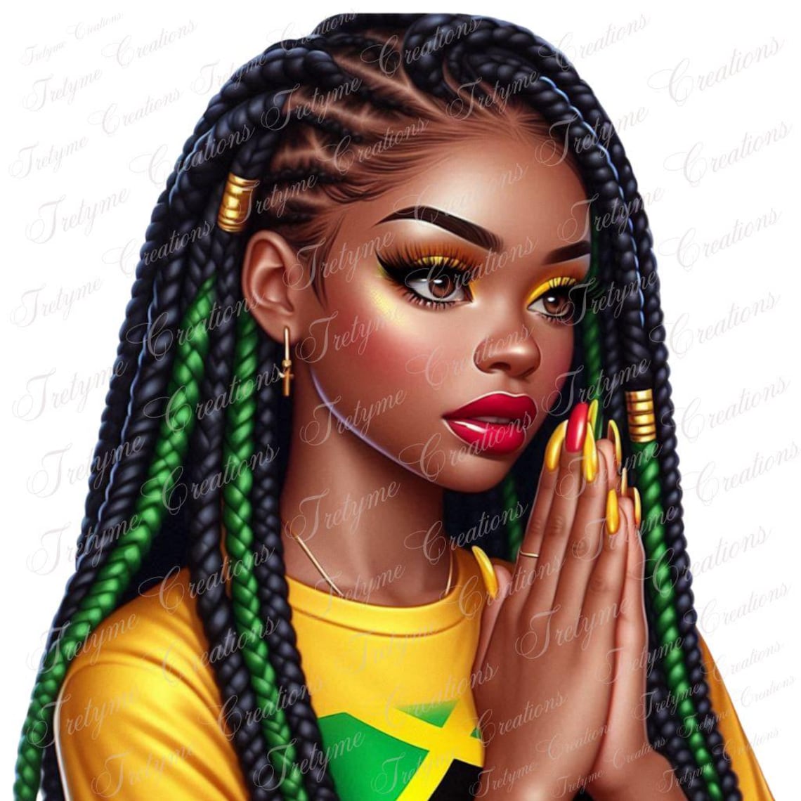 Jamaican Woman Praying Hands PNG, Praying Ladies PNG, Jamaican Woman ...