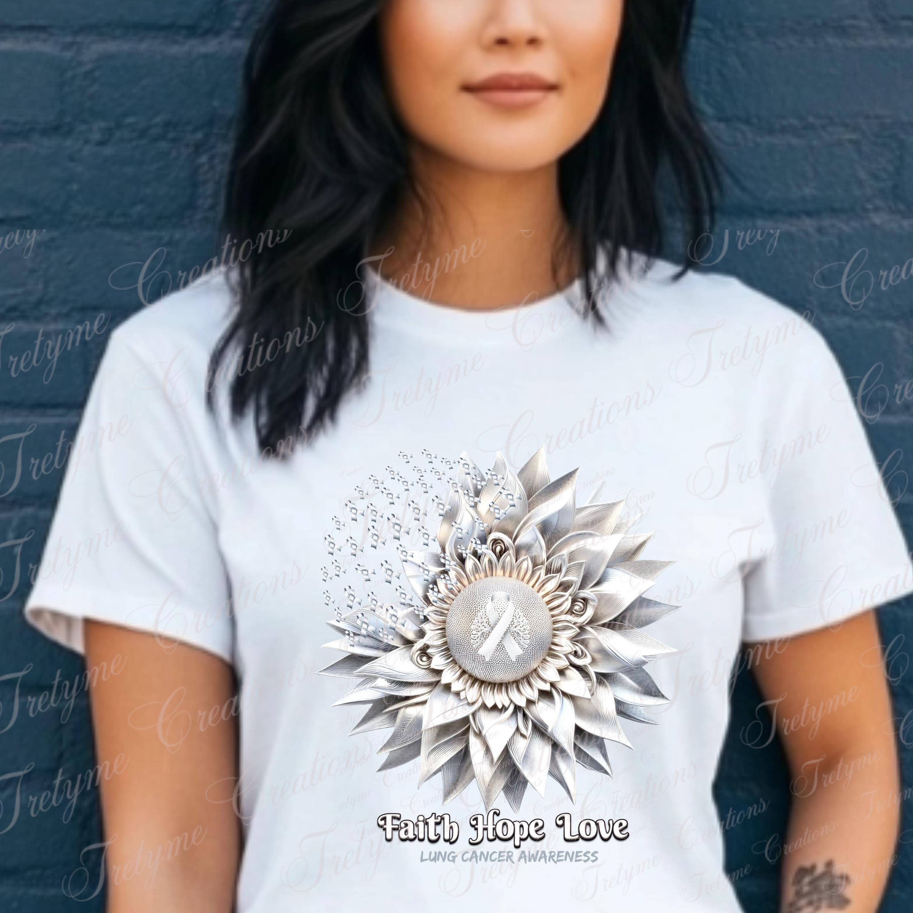 Lung Cancer PNG Daisy Flower Faith Hope Love, Lung Cancer Awareness PNG ...