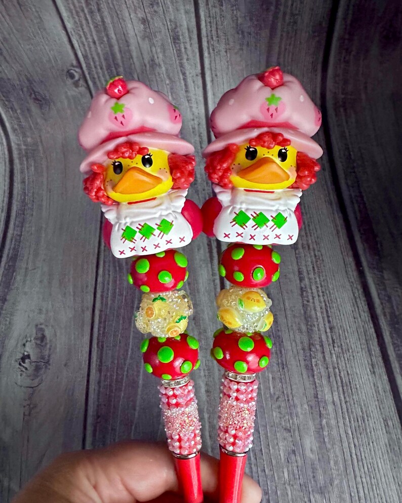 Strawberry Shortcake-inspired Duck Beadable Pens-playful, Nostalgic ...