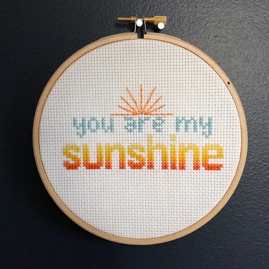 PATTERN - You Are My Sunshine - Simple Cross Stitch - Beginner - Etsy