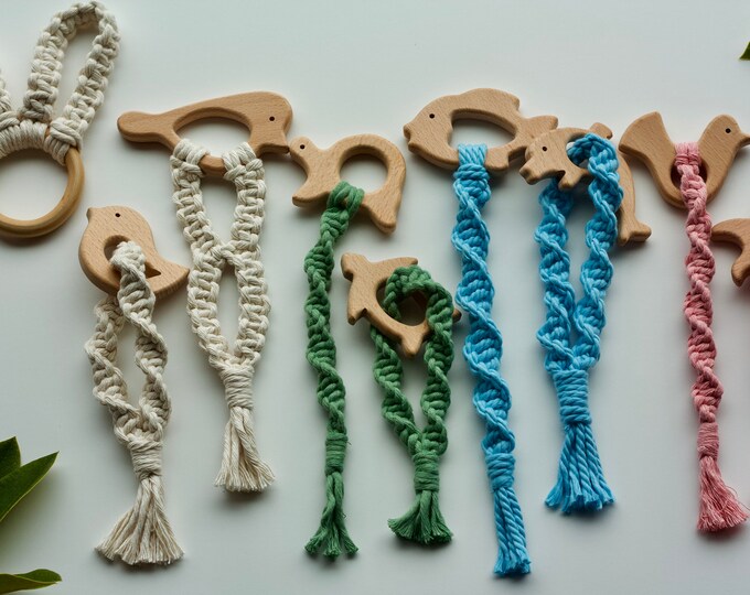Macrame Baby Teether - Etsy