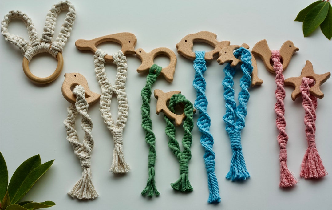 Macrame Baby Teether - Etsy