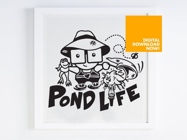 POND LIFE Backyard Koi Pond Plants White Vinyl Car Decal Sticker - Etsy