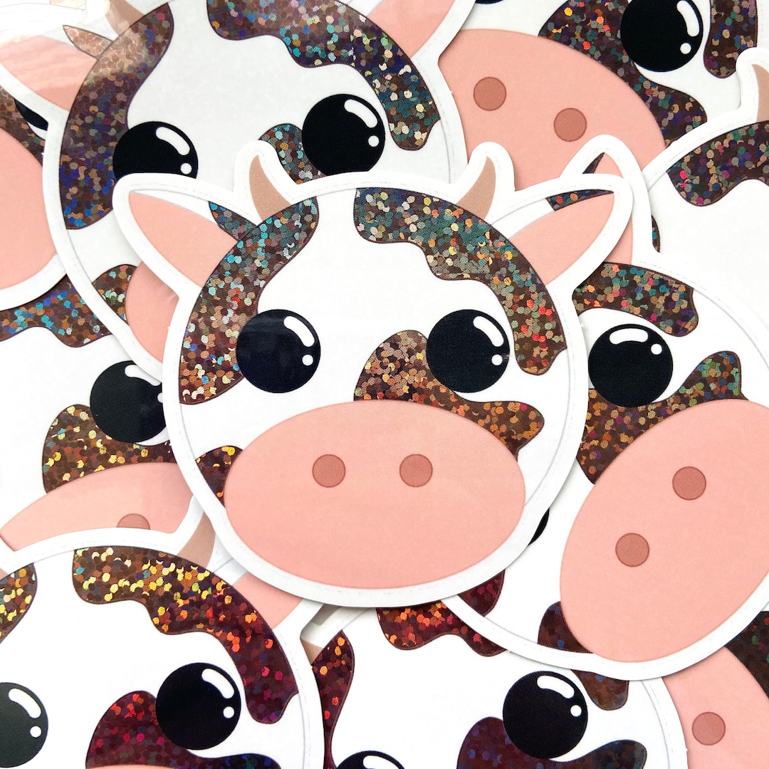 Autocollant Chocolate Moo Glitter - Etsy France
