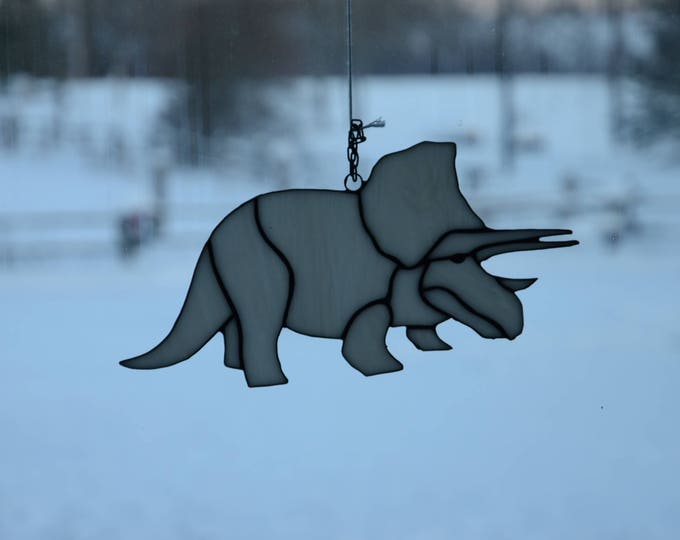 Stained Glass Dinosaur Sun Catcher - Etsy