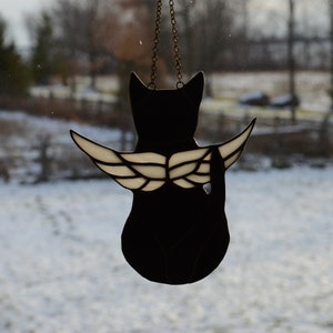 Stained Glass Angel Cat Sun Catcher - Etsy