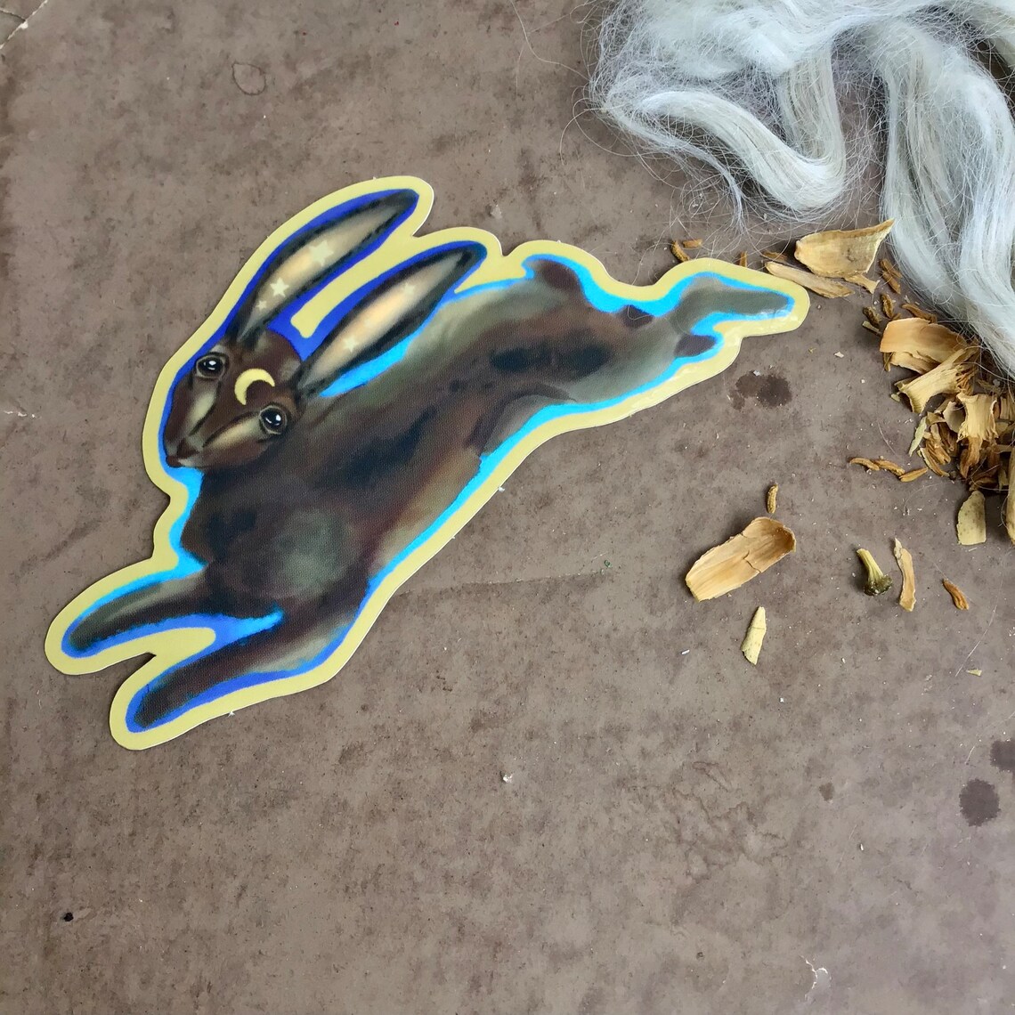 Moon Hare Vinyl Sticker Metaphysical Sticker Pagan Sticker - Etsy